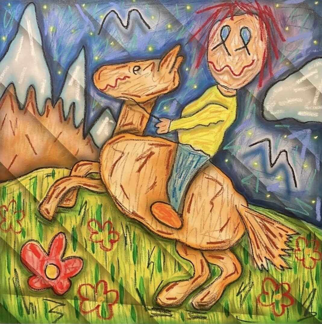 Boy and his Friend (Daydream) Painting by Benjamin Cabral