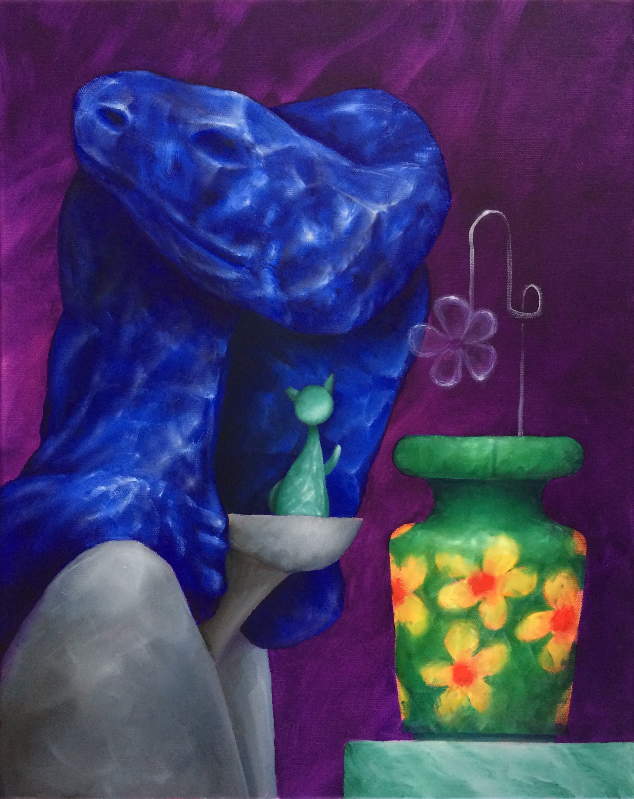 Sculpted Under Violet by Ben Cooney | Oil on Canvas | 50.8 x 40.6 cm ...