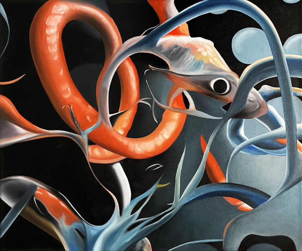 "Gene Sea" - Original Oil Painting by Ju Schnee